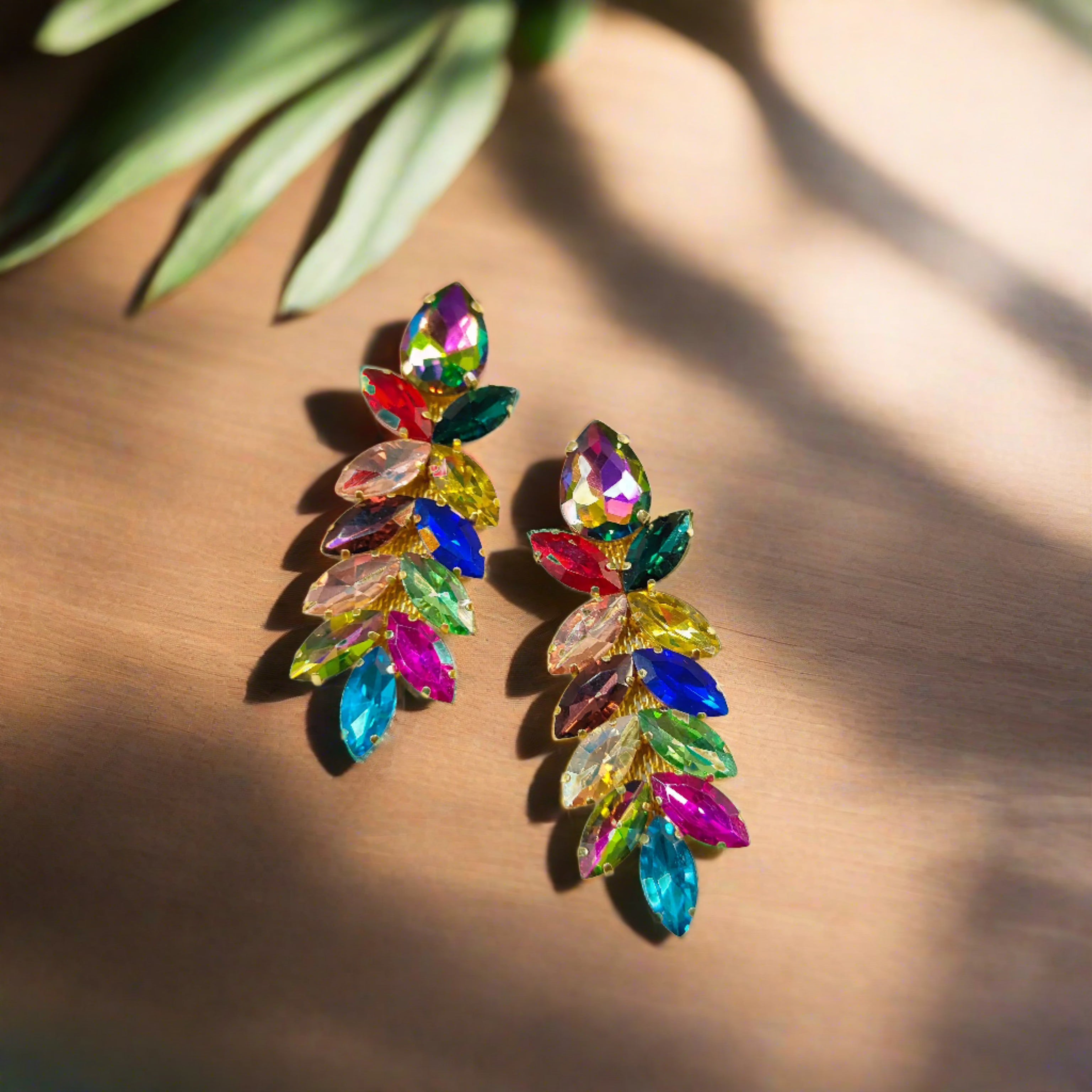MULTICOLOR FLOWER STONE DANGLER – alankara